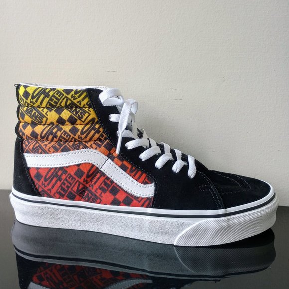 Vans | Shoes | Vans Mens Sk8hi Logo Flame Suede Canvas High Top Sneaker ...